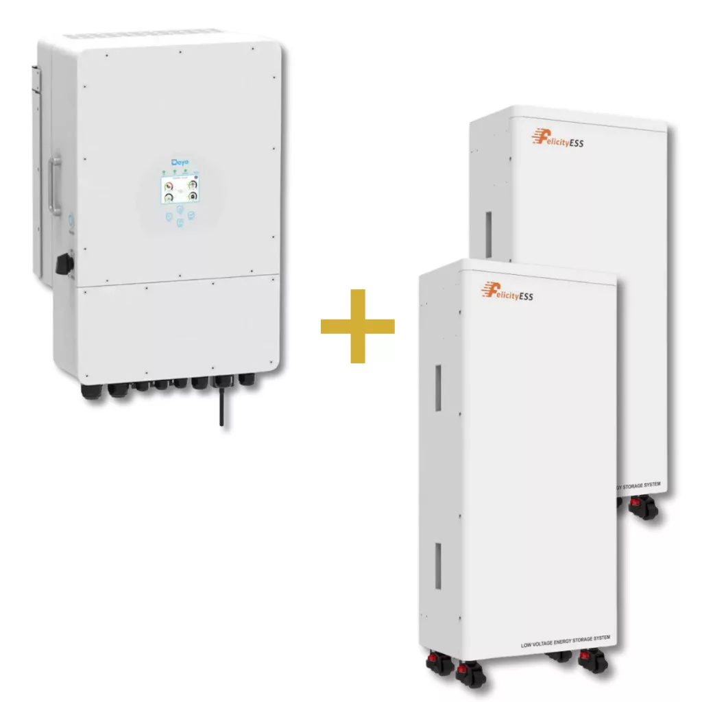 Deye 5kW Hybrid inverter SUN-5K-SG05LP3 + 2db Felicity FLA 4